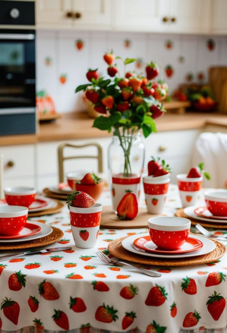 10 Strawberry Themed Kitchen Decor Ideas - My Home My Globe