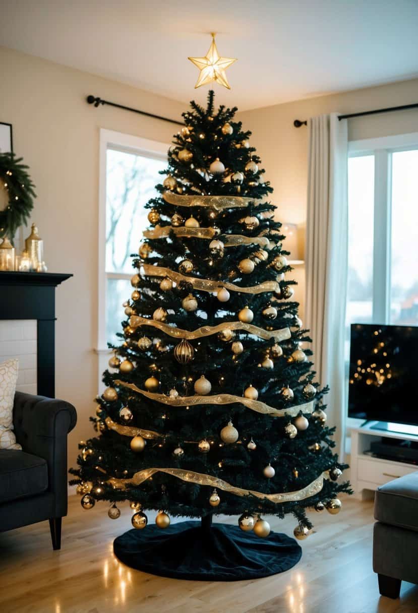 20 Easy Black Christmas Tree Ideas - My Home My Globe