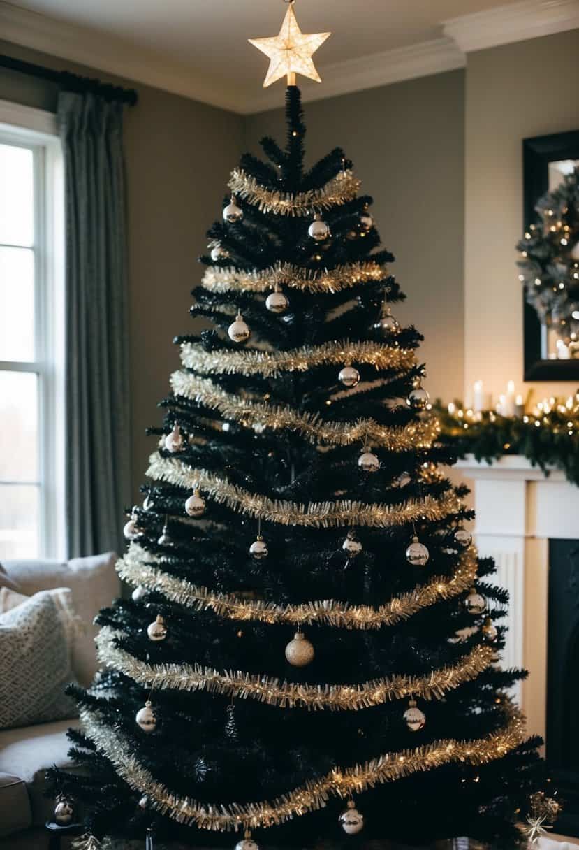 20 Easy Black Christmas Tree Ideas - My Home My Globe
