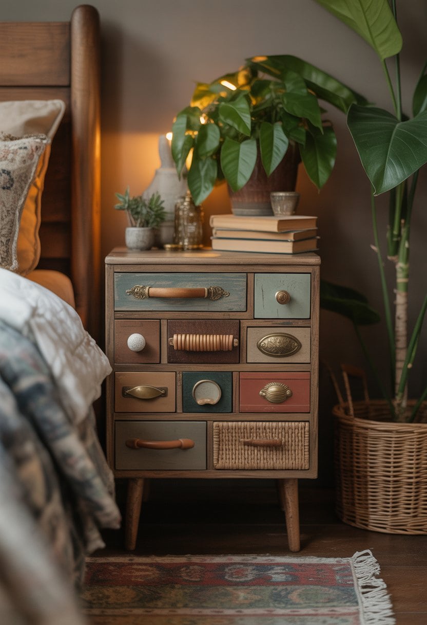 20 Boho Nightstand Ideas to Transform Your Bedroom Space - My Home My Globe