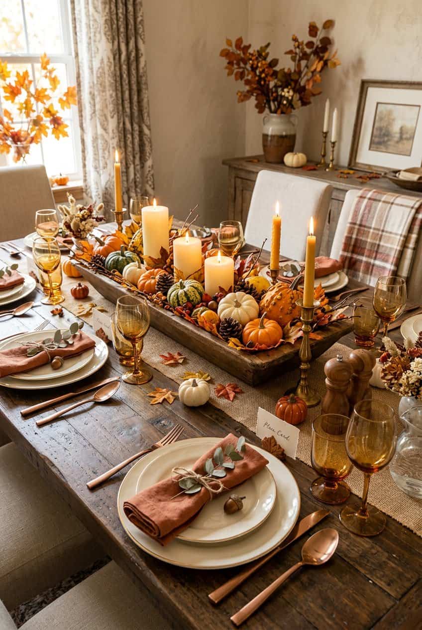 20 Fall Dining Table Decor Ideas for Cozy Gatherings - My Home My Globe