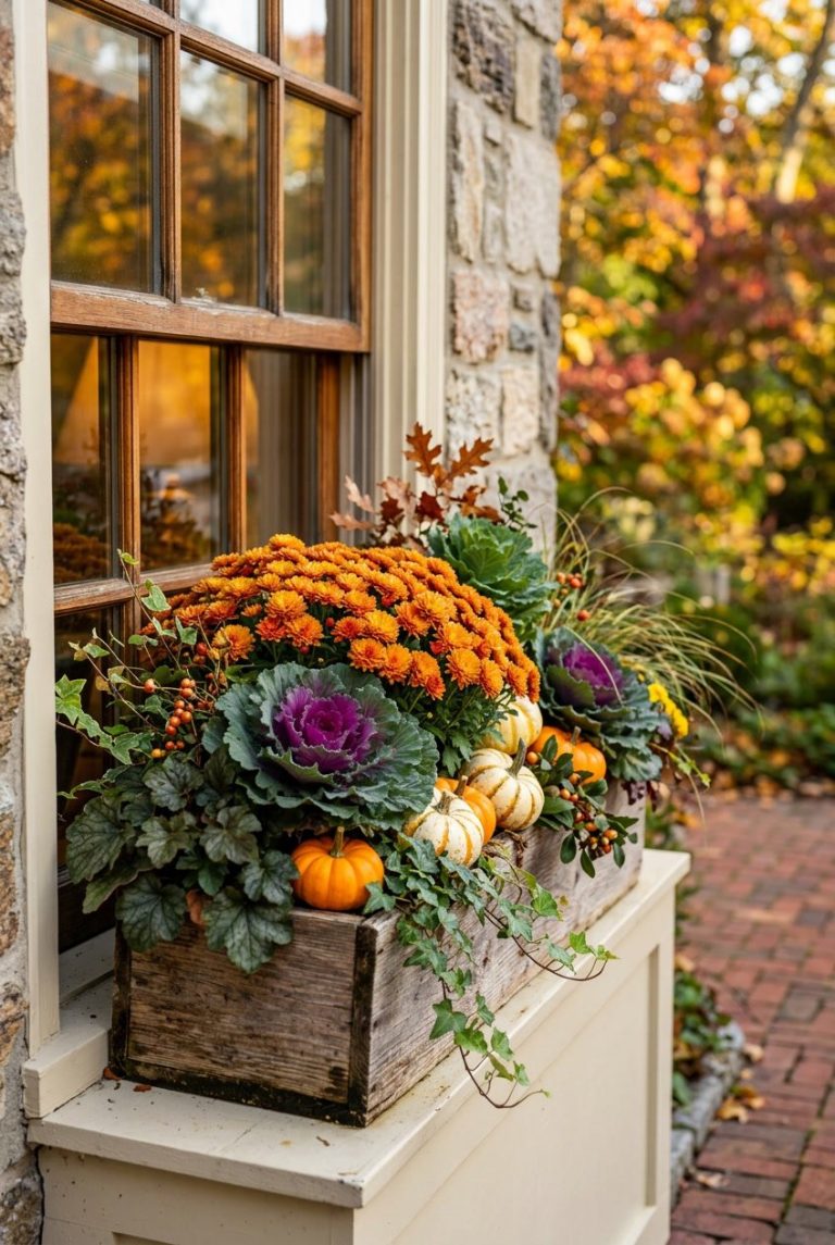 20 Breathtaking Fall Window Box Ideas - My Home My Globe